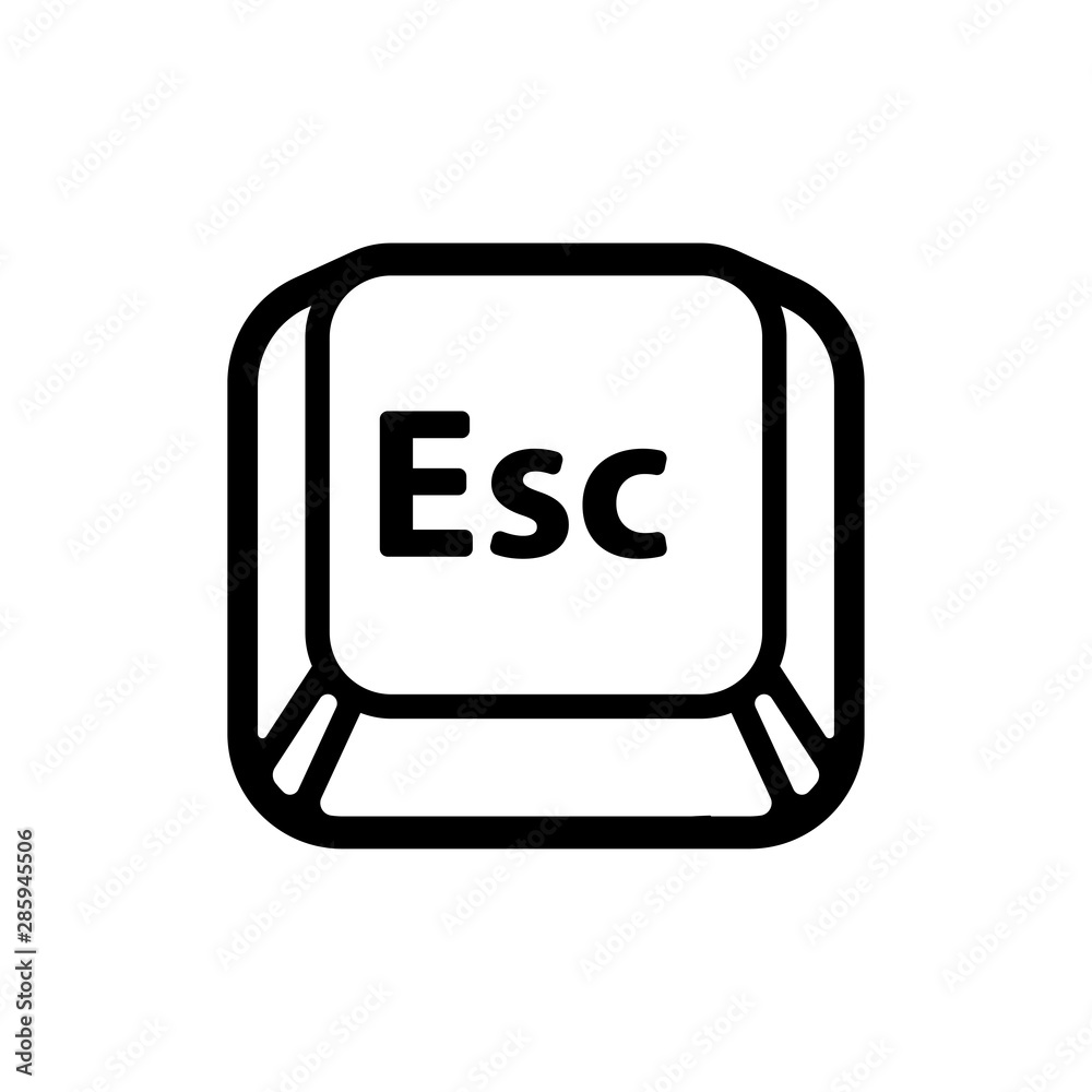 Esc Escape key icon Stock Vector | Adobe Stock