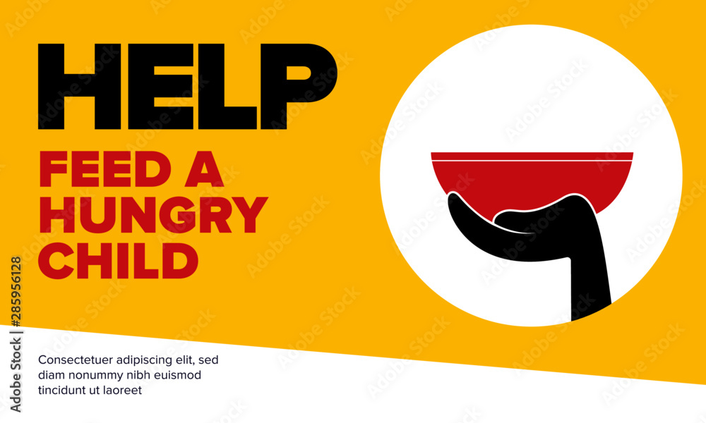 Help Feed a hungry child. Hunger Prevention. Charity Donation. Food ...