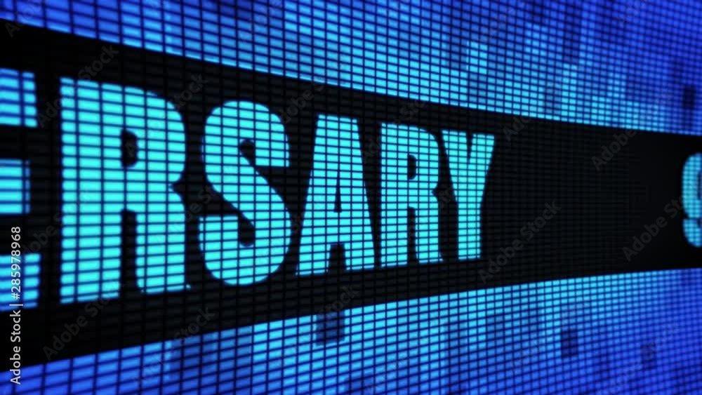 Vidéo Stock 9th Anniversary Side Text Scrolling on Light Blue Digital ...