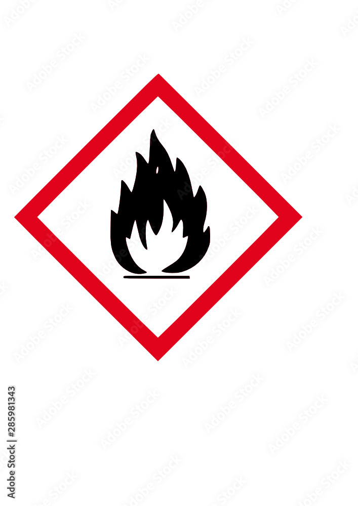 Achtung Brandgefahr Feuer Entflammbar Icon Symbol Schild Stock Vector ...