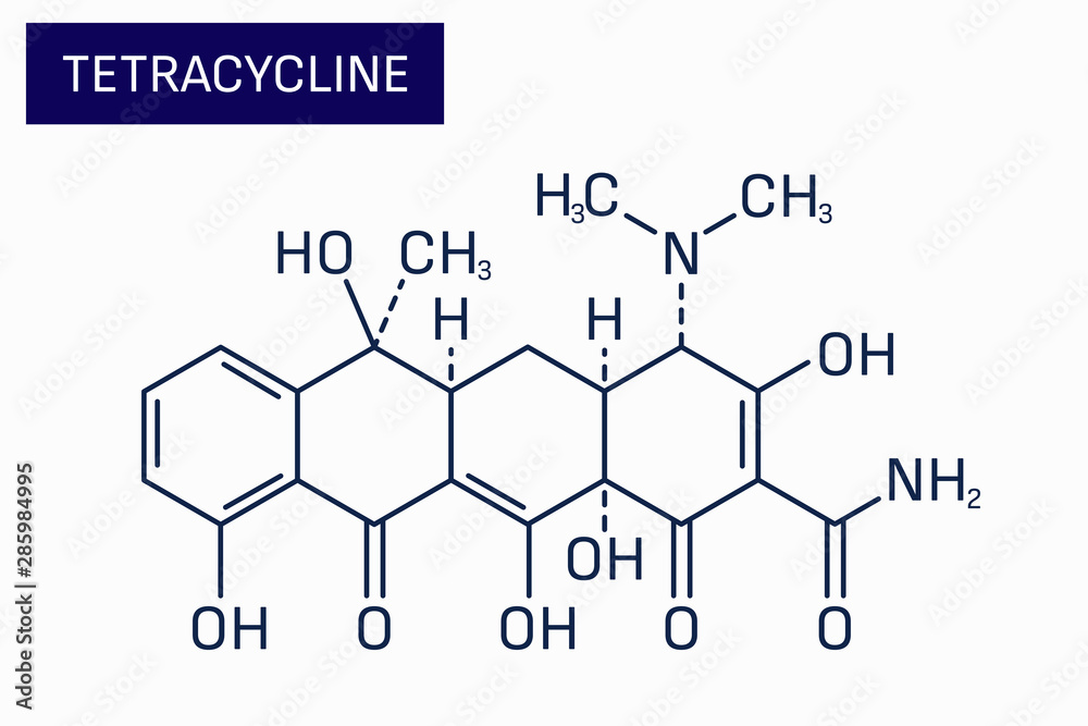 Tetracycline skeletal structure – a broad spectrum antibiotic drug ...