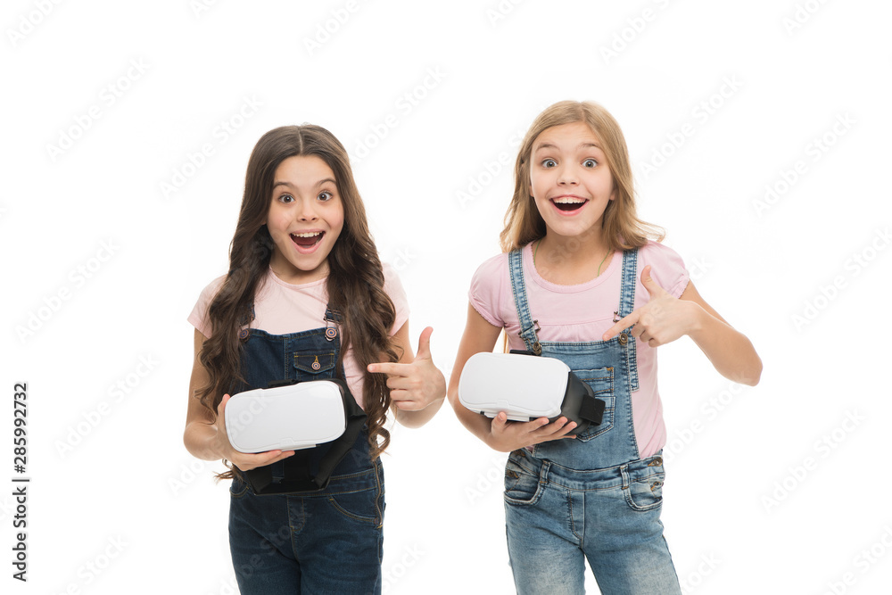 Cyber gaming. Augmented reality technology. Virtual reality is exciting ...