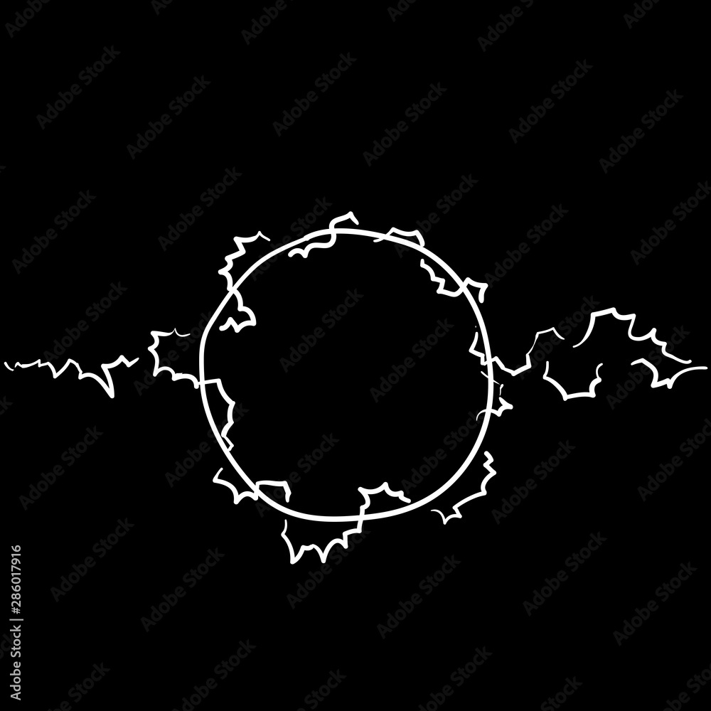 Powerful electrical round discharge hitting from side to side doodle ...