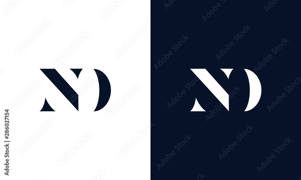 Abstract letter ND logo. This logo icon incorporate with abstract shape ...