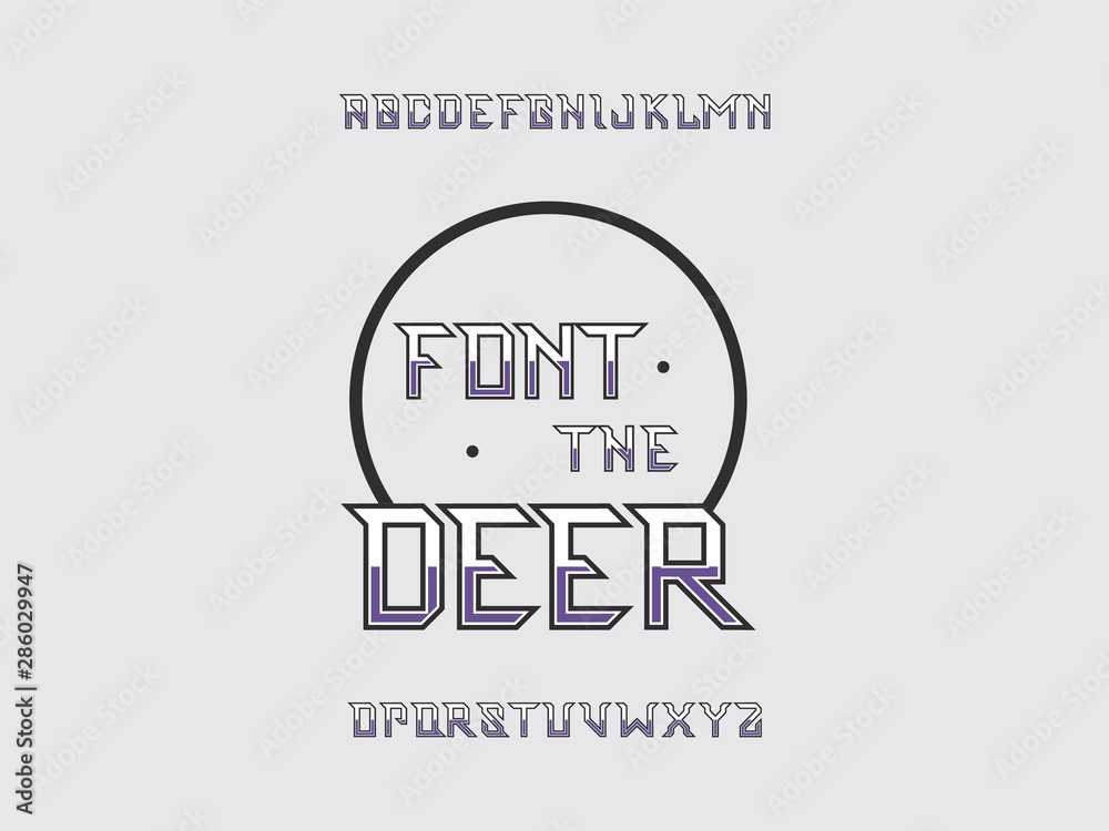 Deer font. Vector alphabet Stock Vector | Adobe Stock