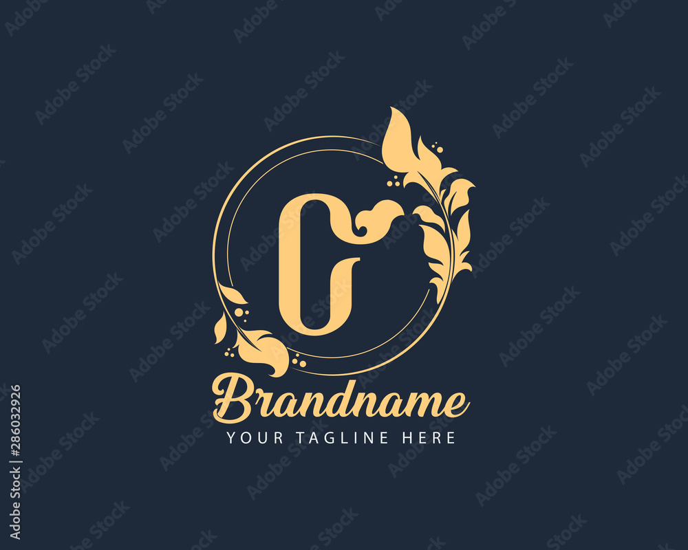 Luxury Initial Letter alphabet C Logo , Awesome Logo Design Template ...