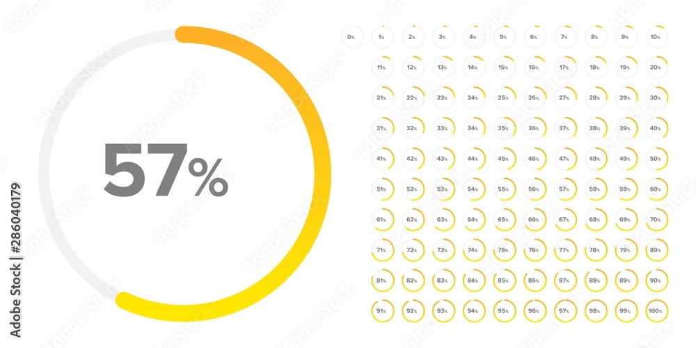 Set of circle diagrams for infographics Stock Vector | Adobe Stock