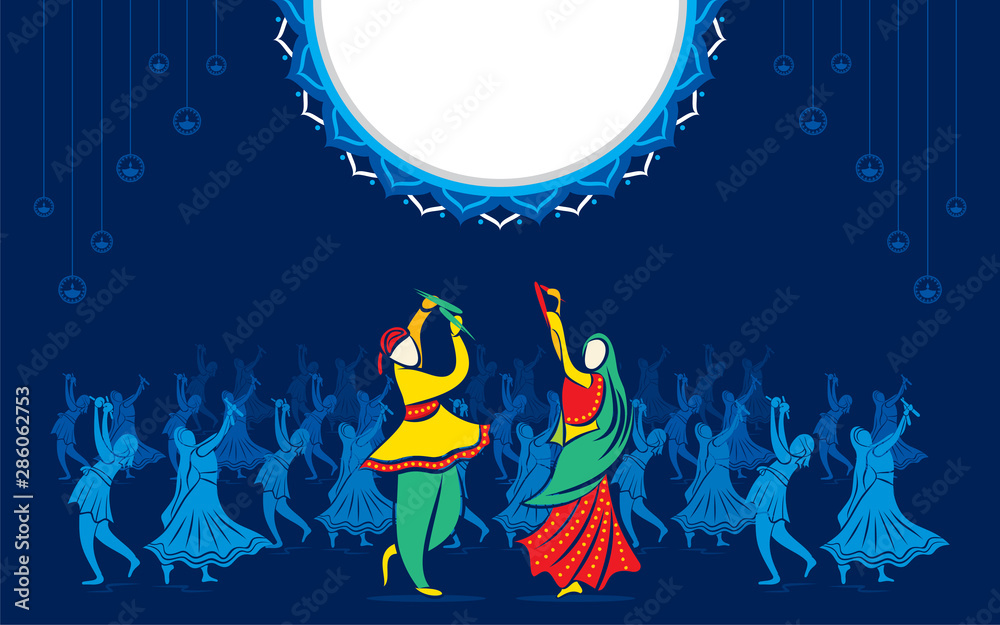 creative Navratri Graba mahotsav poster design Stock Vector | Adobe Stock