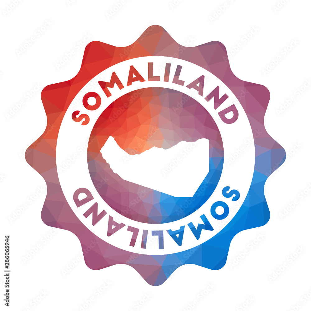 Somaliland low poly logo. Colorful gradient travel logo of the country ...