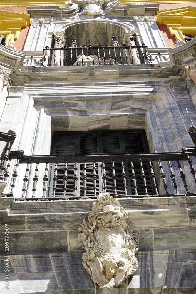 vistas de malaga vista parcial fachada principal palacio episcopal de ...