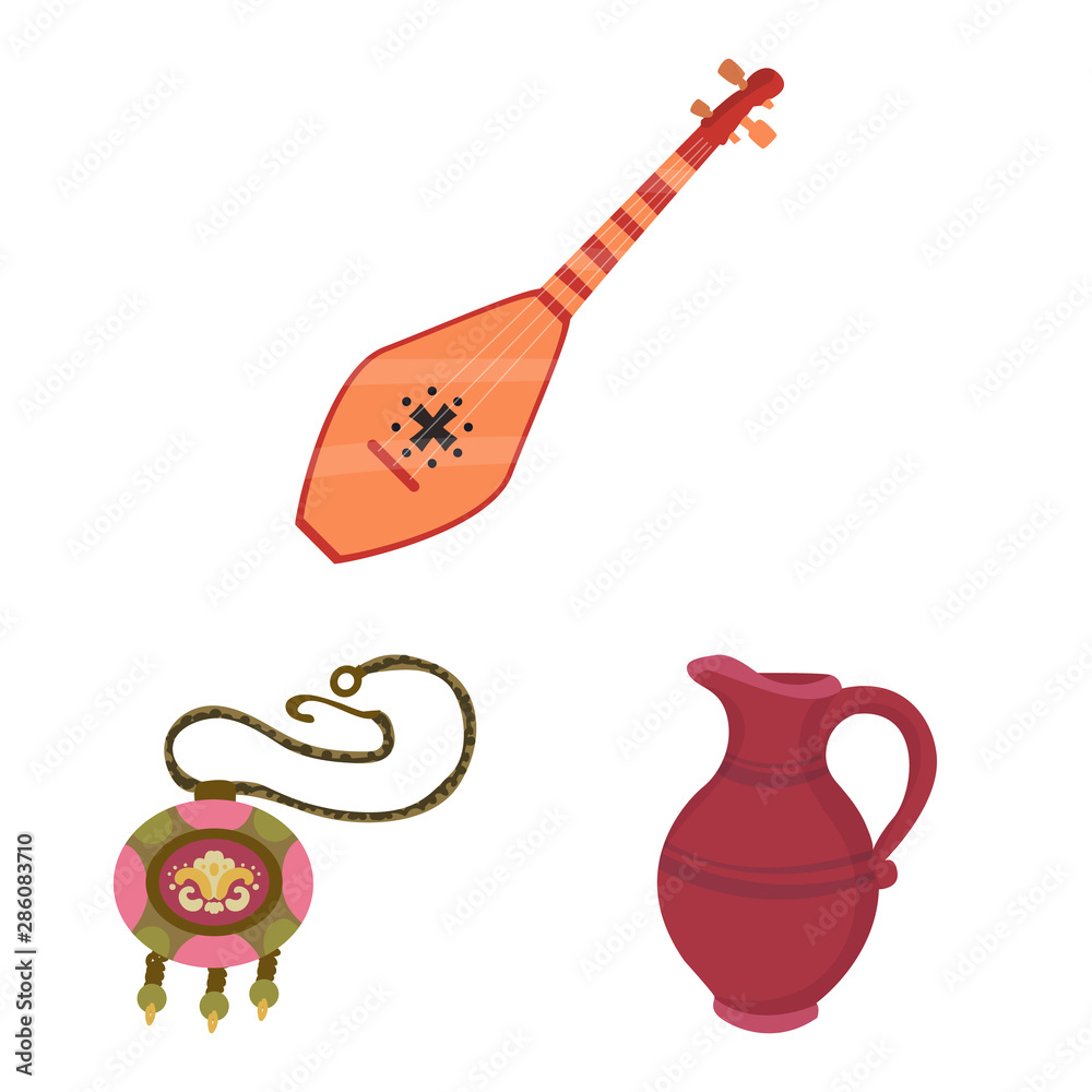 Vector illustration of Caucasus and traditions logo. Collection of ...