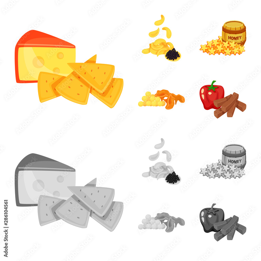 Vector design of taste and seasonin sign. Collection of taste and ...