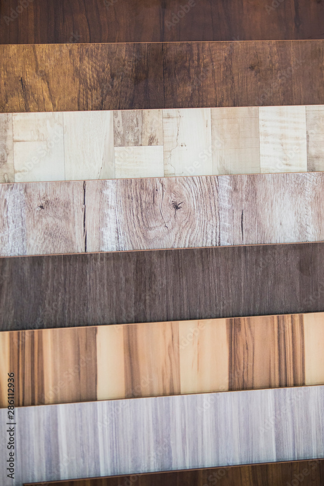 Samples of different color palette for wooden floor in the building ...