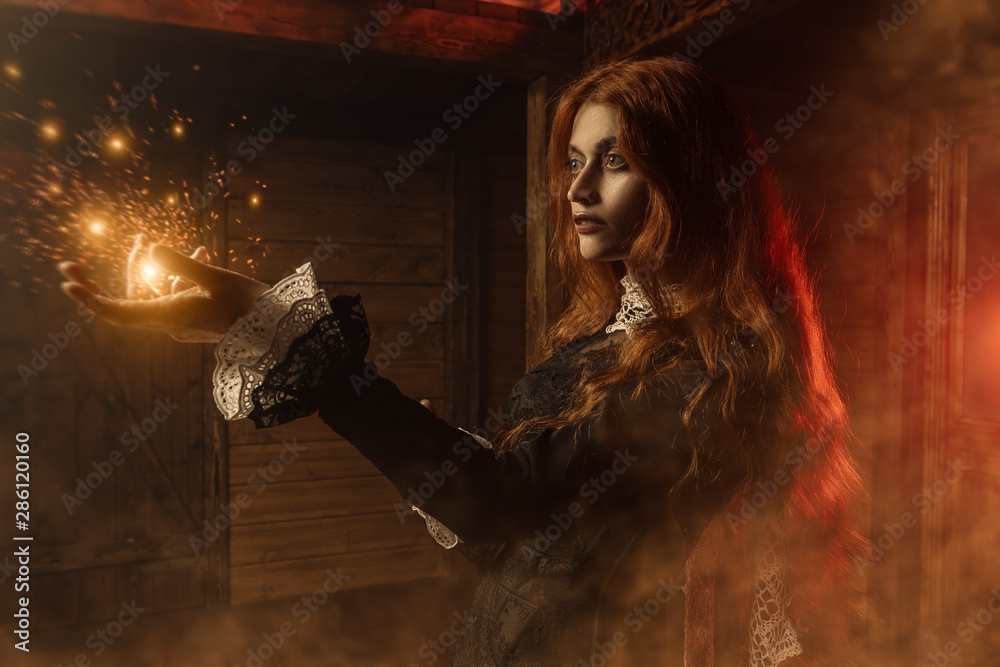 redhead angry witch Stock Photo | Adobe Stock