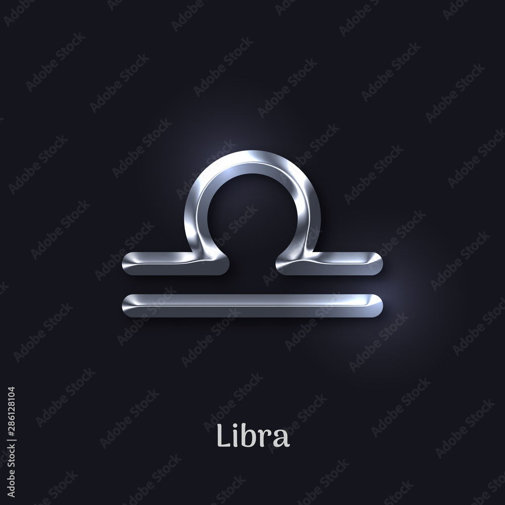 Horoscope circle with twelve zodiac signs. Silver metal zodiac symbols ...