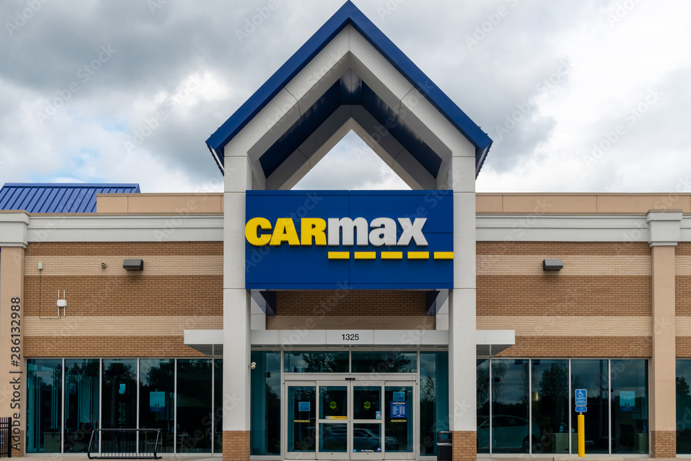 Carmax Dealership Sign and Trademark Logo Stock Photo | Adobe Stock