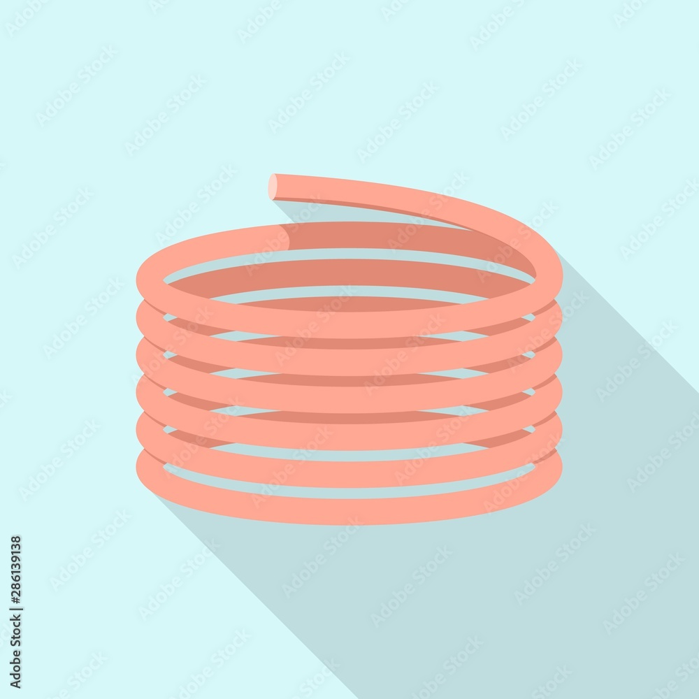 Red coil icon. Flat illustration of red coil vector icon for web design ...