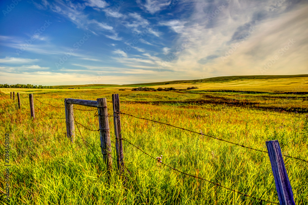 Farmland landscapes in the Alberta countryside Stock Photo | Adobe Stock