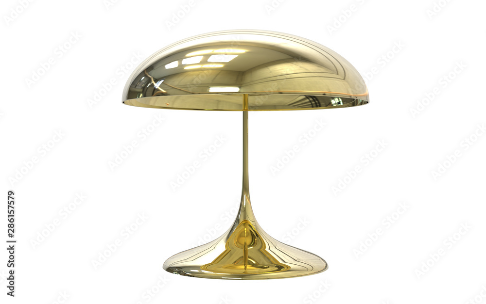3d Illustration of a mid century modern table lamp on white background ...