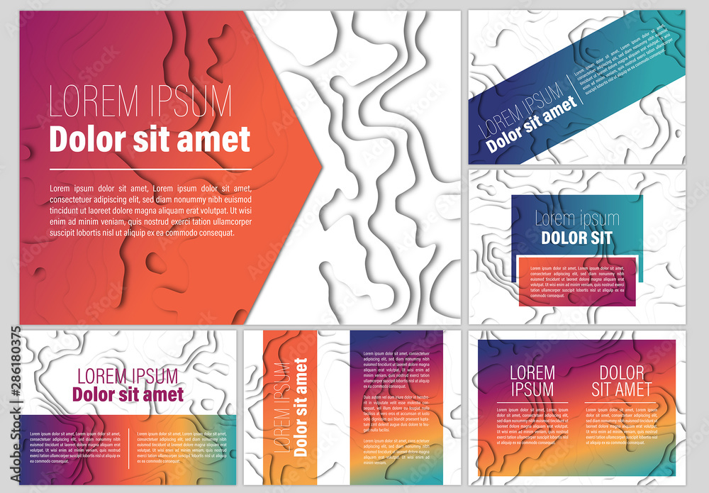 Abstract Paper Cutout Presentation Kit Stock Template | Adobe Stock
