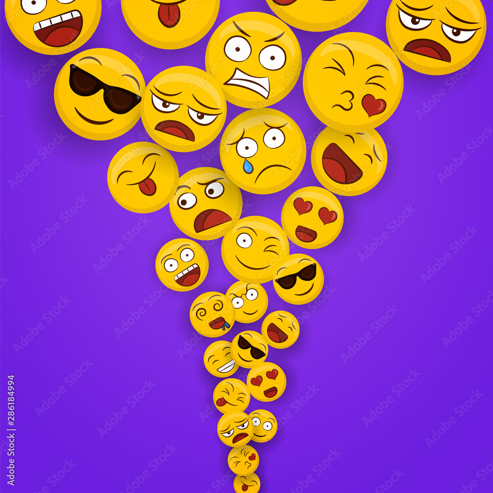 Fun smiley face cartoon icon splash background Stock Vector | Adobe Stock