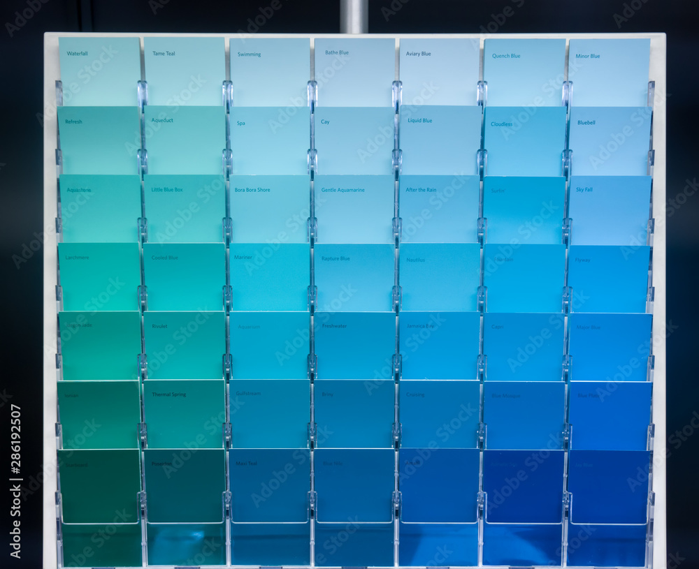 Square сolor palette guide of paint samples for home or drawing ...