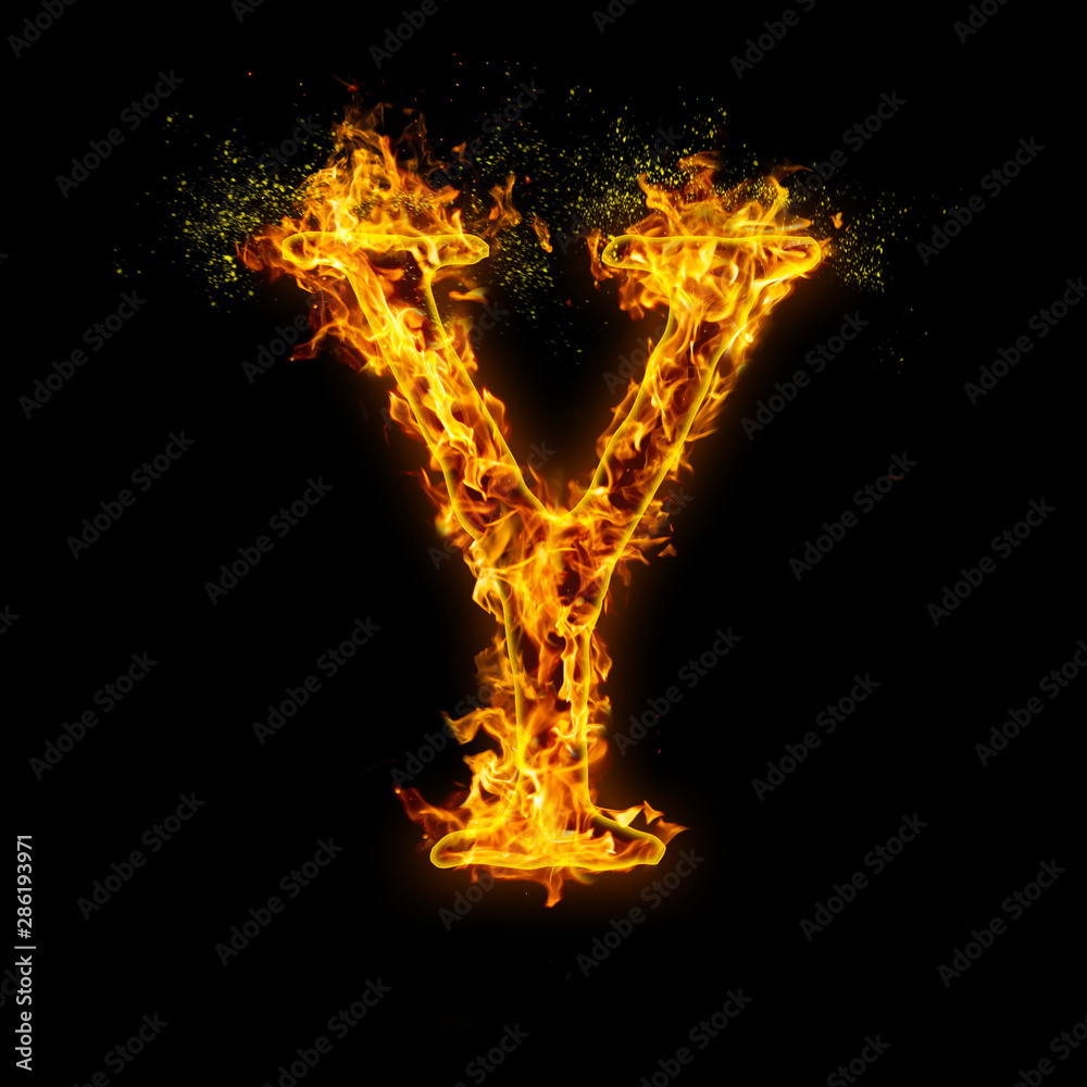 Y Letter In Fire