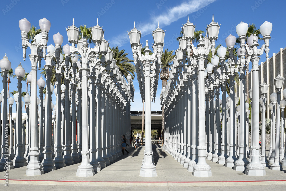 Urban Light art installation LACMA Stock Photo | Adobe Stock
