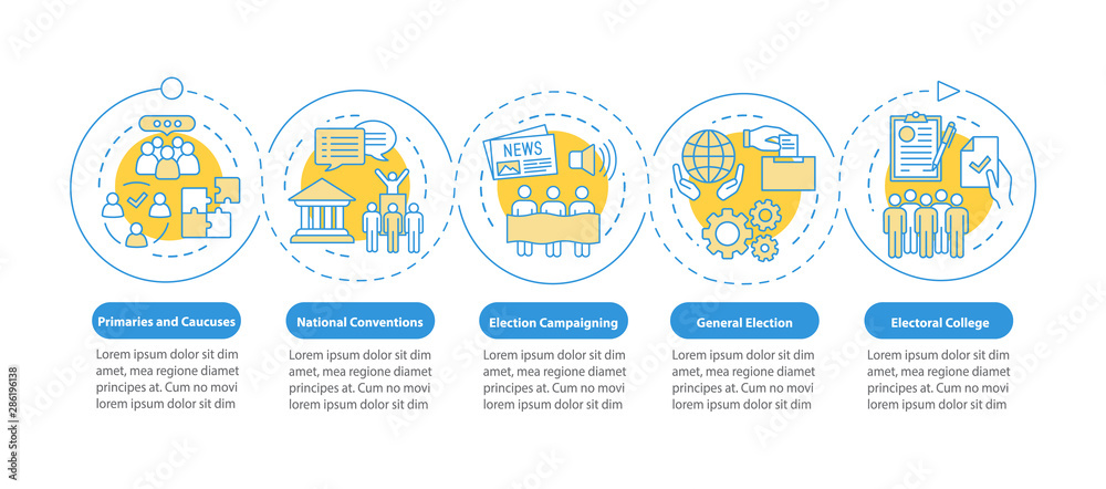 Vetor do Stock: Election day vector infographic template. Business ...