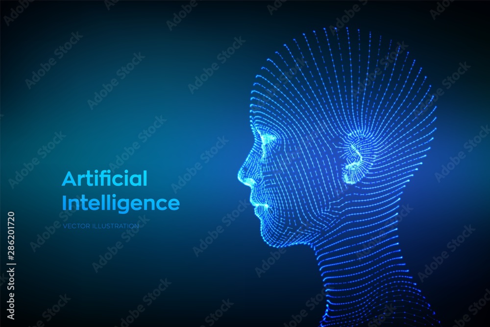 AI. Artificial intelligence concept. Ai digital brain. Abstract digital ...