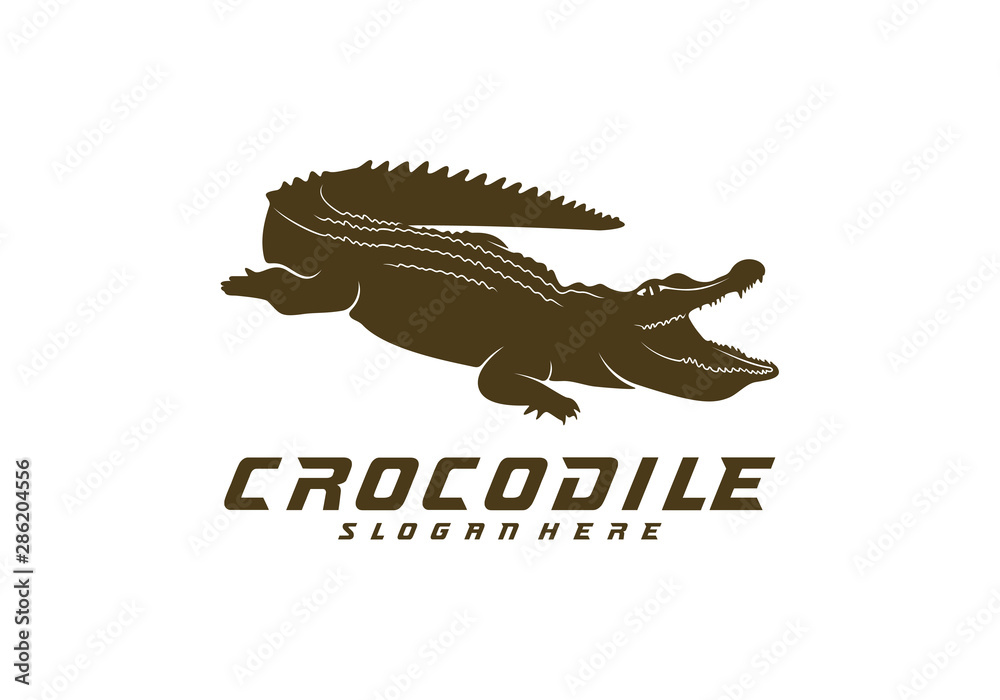 Crocodile Logo Vector. Alligator emblem template Illustration Stock ...