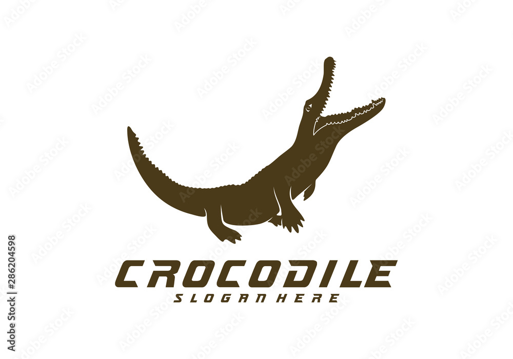 Crocodile Logo Vector. Alligator emblem template Illustration Stock ...
