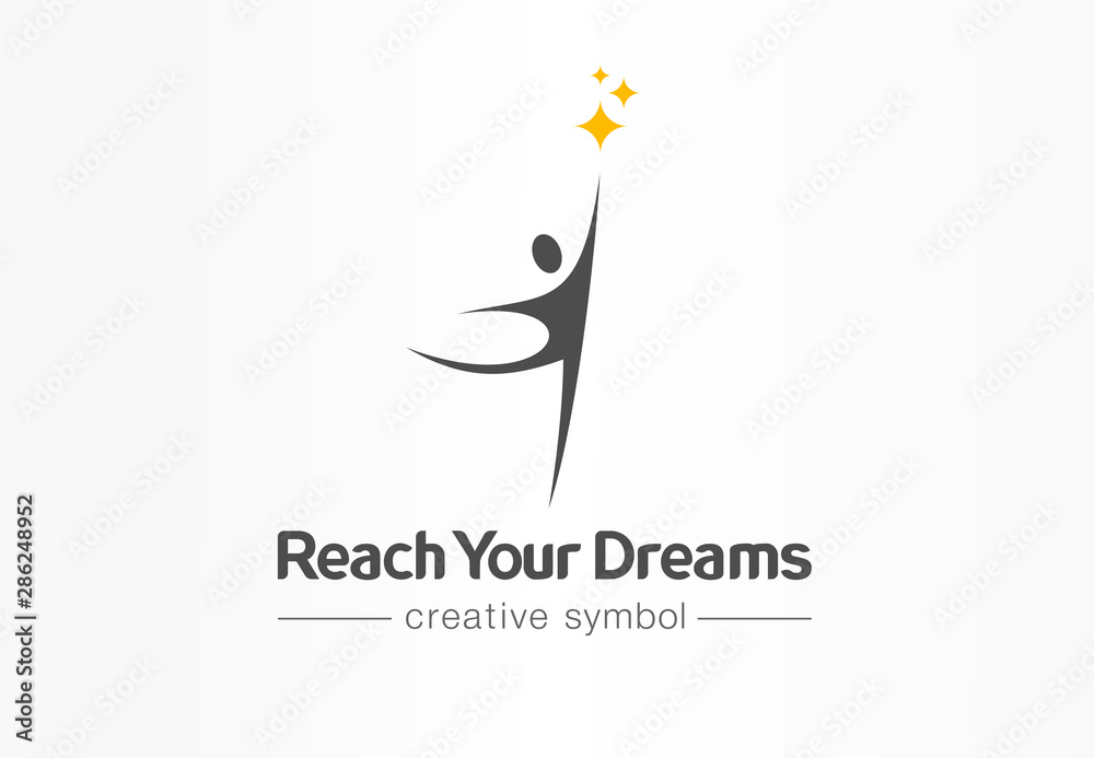Reach your dreams creative symbol concept. Success, goal, graduate ... Reach your dreams creative symbol concept. Success, goal, graduate ...