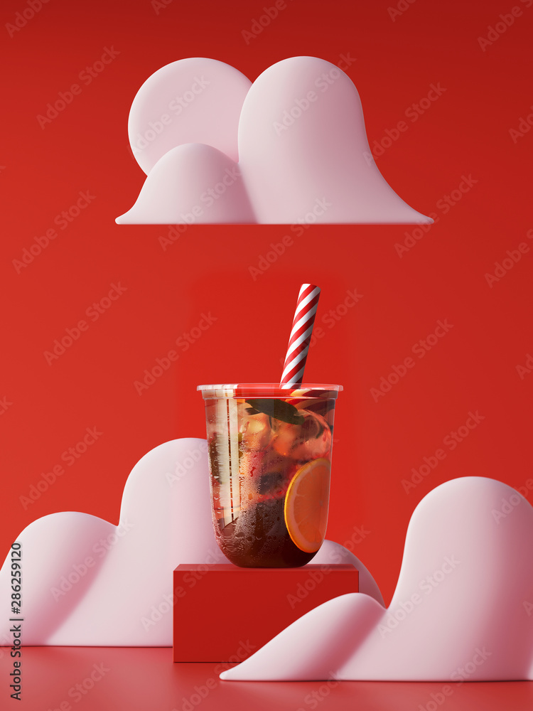 Minimal summer beverage background for smoothie and drink presentation ...