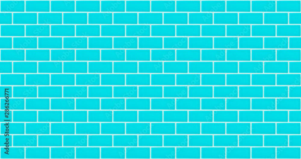 Azure blue ceramic rectangle tile with cracked surface texture ...