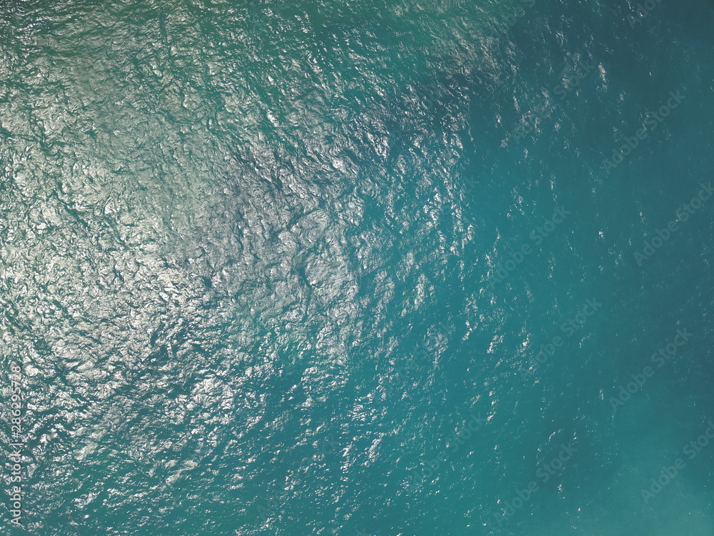 Top View Slow motion looping c ripples and wave, Refraction of sunlight ...