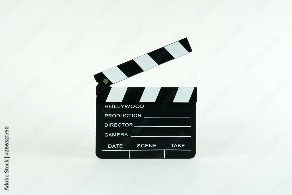 movie, cinema video concept. movie clapper board with copy space. Stock ...