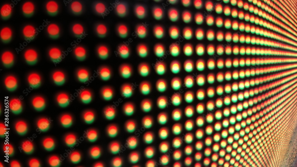RGB LED Pixel Pitch - Red Green Blue - Color Mixing LEDS. Perspective ...