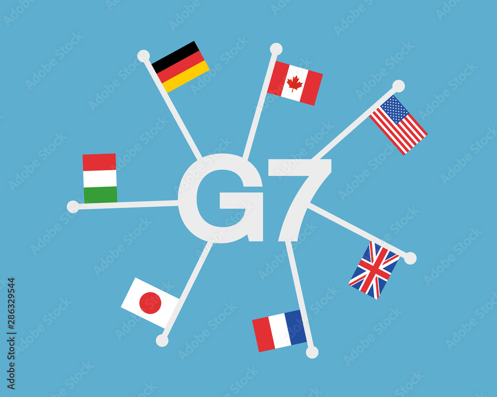 G7 / Group of seven - international political union of largest advanced ...