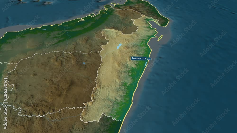 Toamasina - autonomous province of Madagascar with its capital zoomed ...