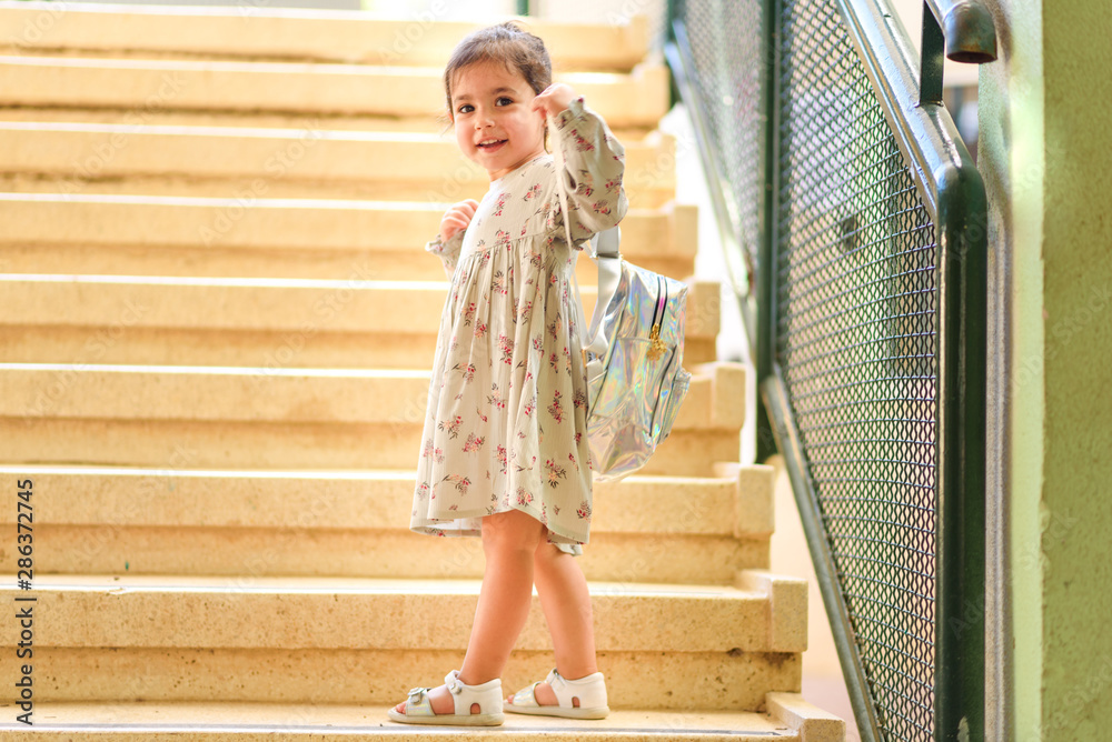 Child Going To School For First Time