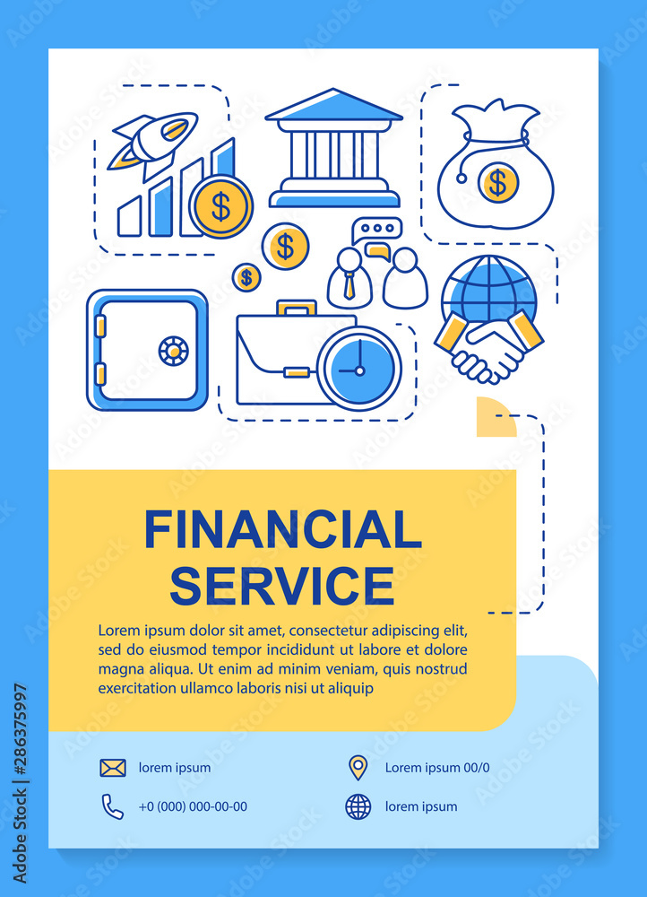 Financial service poster template layout. Accounting, banking industry ...