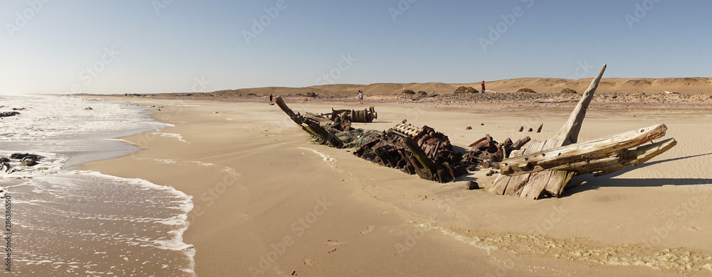 MV Dunedin Star Shipwreck at the beach on the Skeleton Coast in the ...