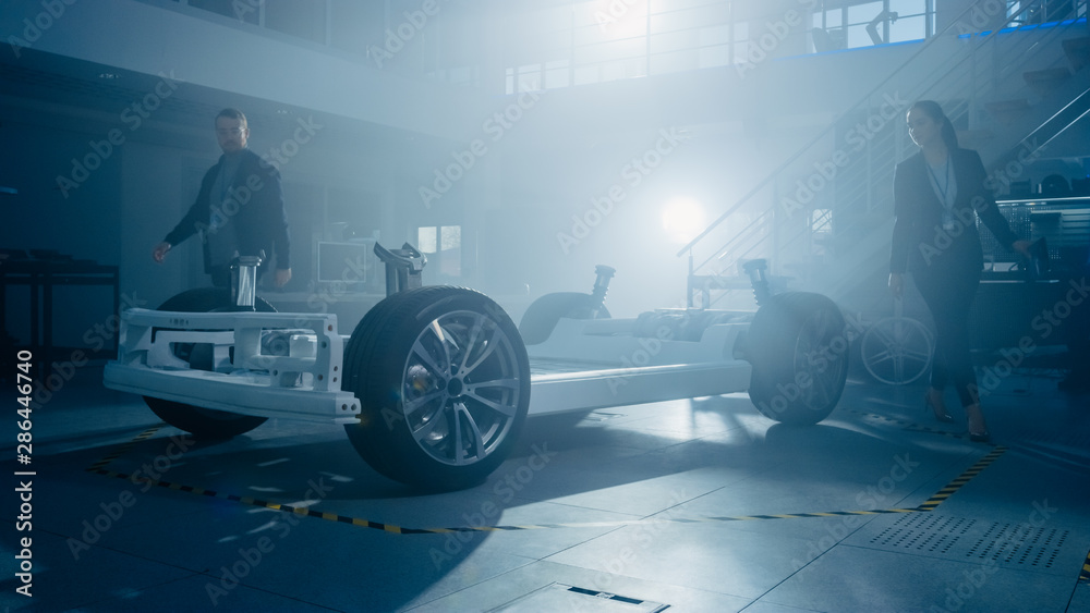 Team of Automobile Design Engineers In Automotive Innovation Facility ...