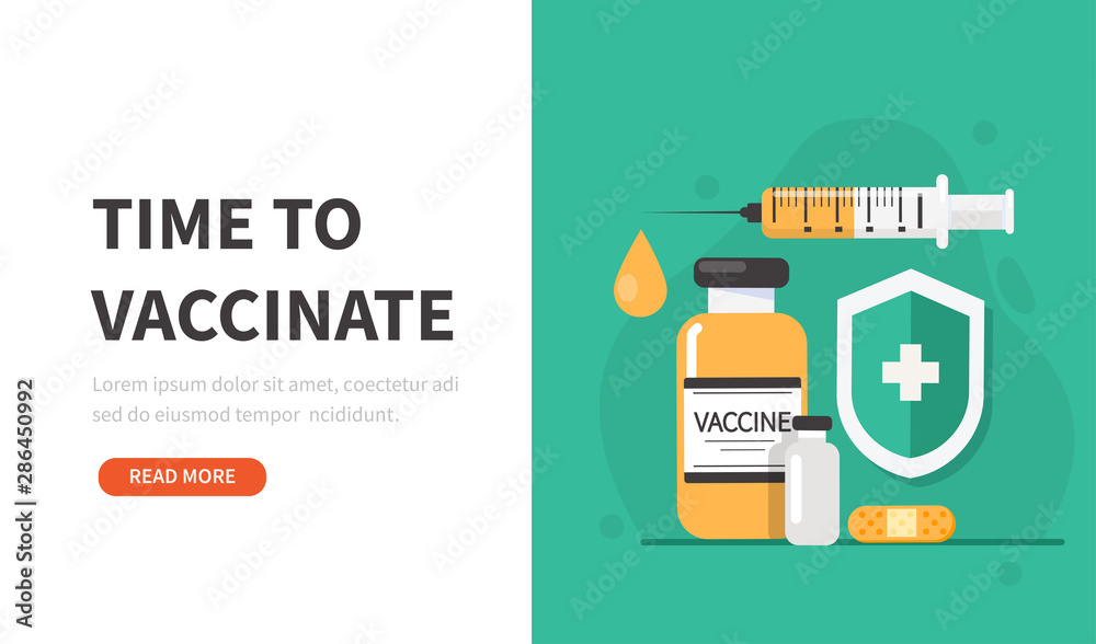 vaccination time Stock Vector | Adobe Stock