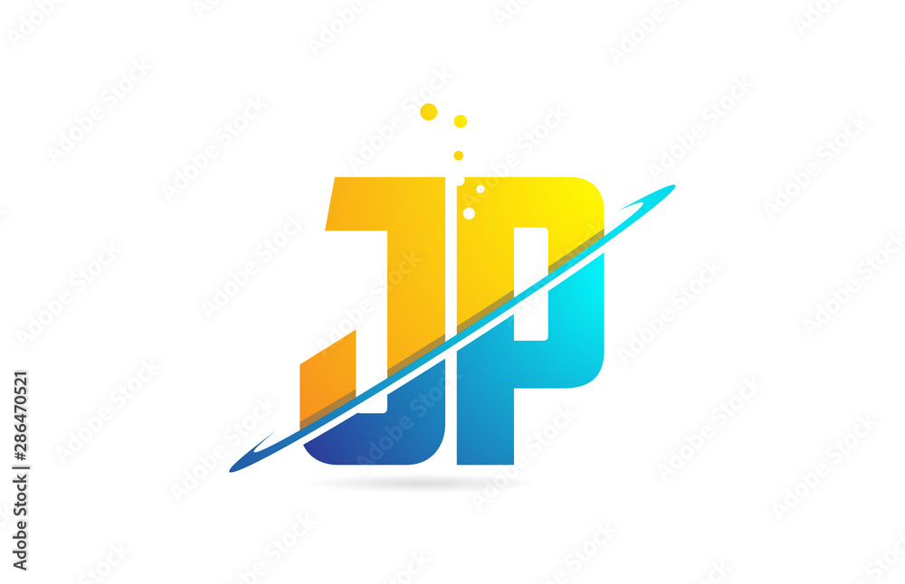 alphabet letter JP J P combination for logo company icon design Stock ...