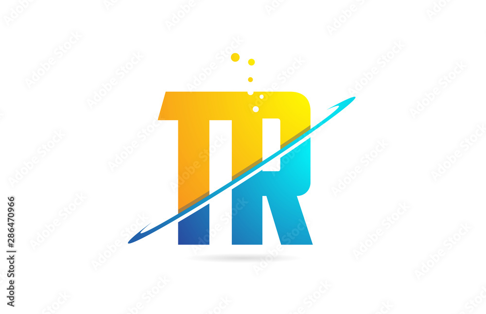 alphabet letter TR T R combination for logo company icon design Stock ...