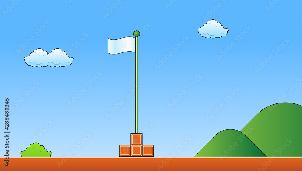 Old retro video game background. Vintage style game design Stock Vector ...