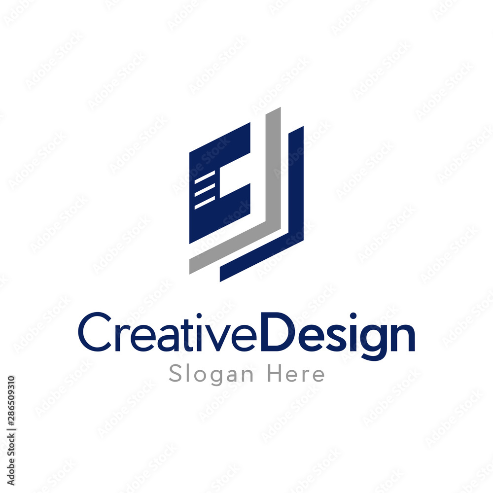 Letter C Book Cover Creative Icon Logo, letter C and book logo design ...