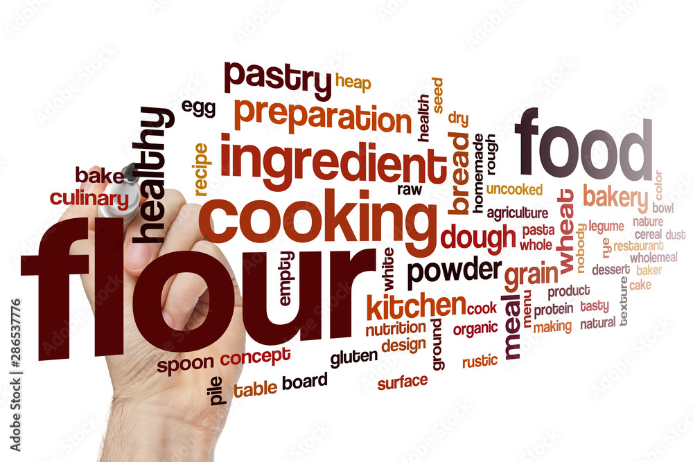 Flour word cloud Stock Photo | Adobe Stock